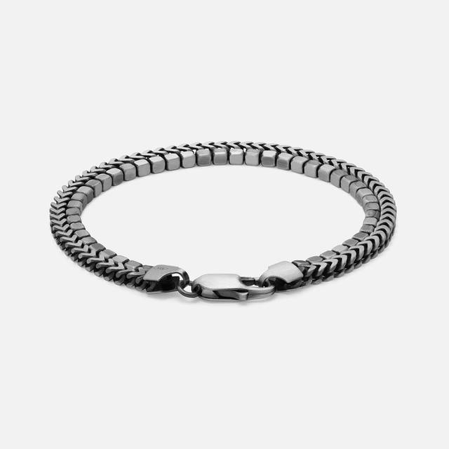 Kyle Silver Mens Curb Chain Bracelet - SETT&Co