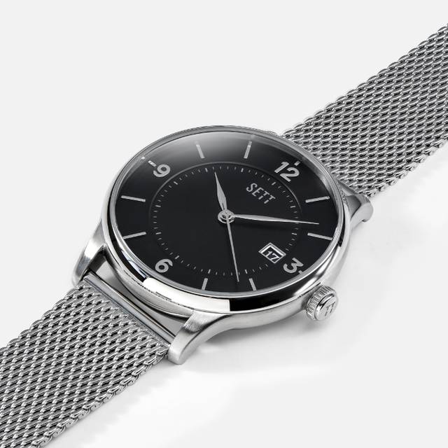 Novelty Black Mesh Strap Watch - SETT&Co