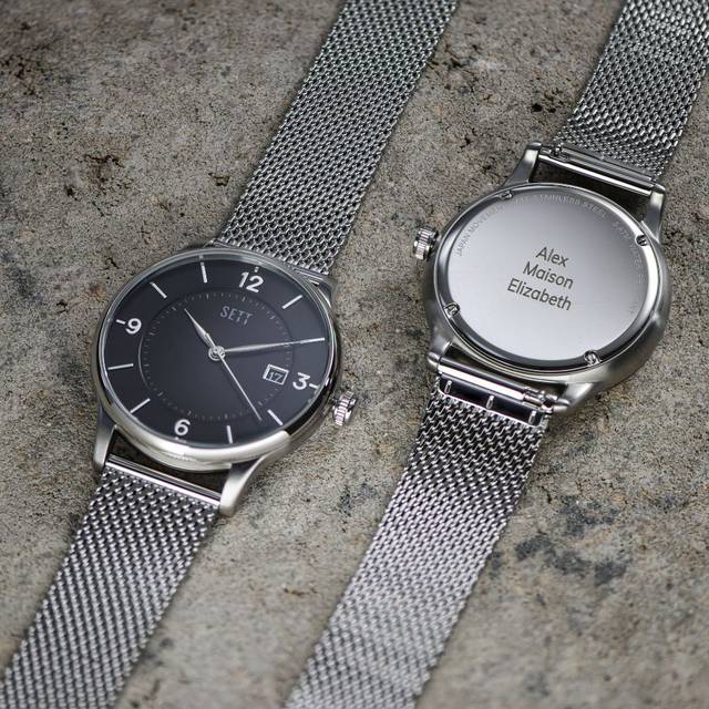 Novelty Black Mesh Strap Watch - SETT&Co