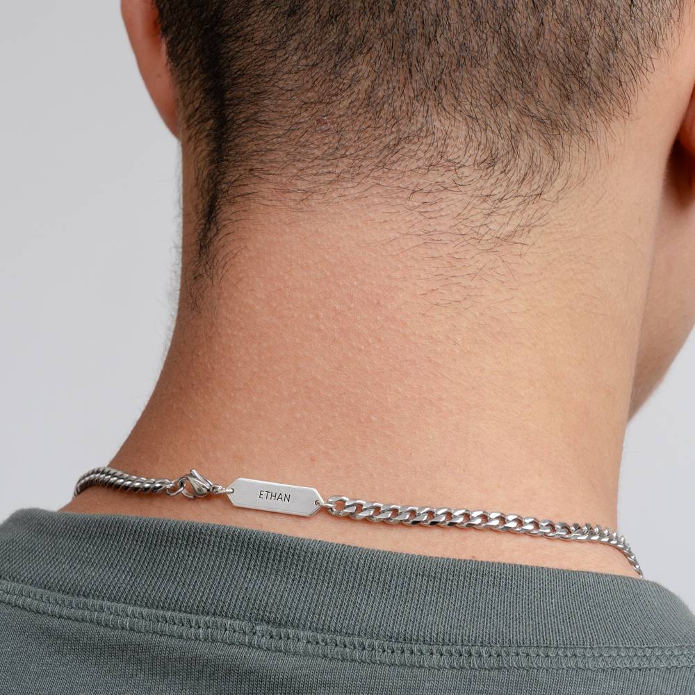 Personalized Cuban Chain Necklace 5 Mm Stainless Steel Settandco