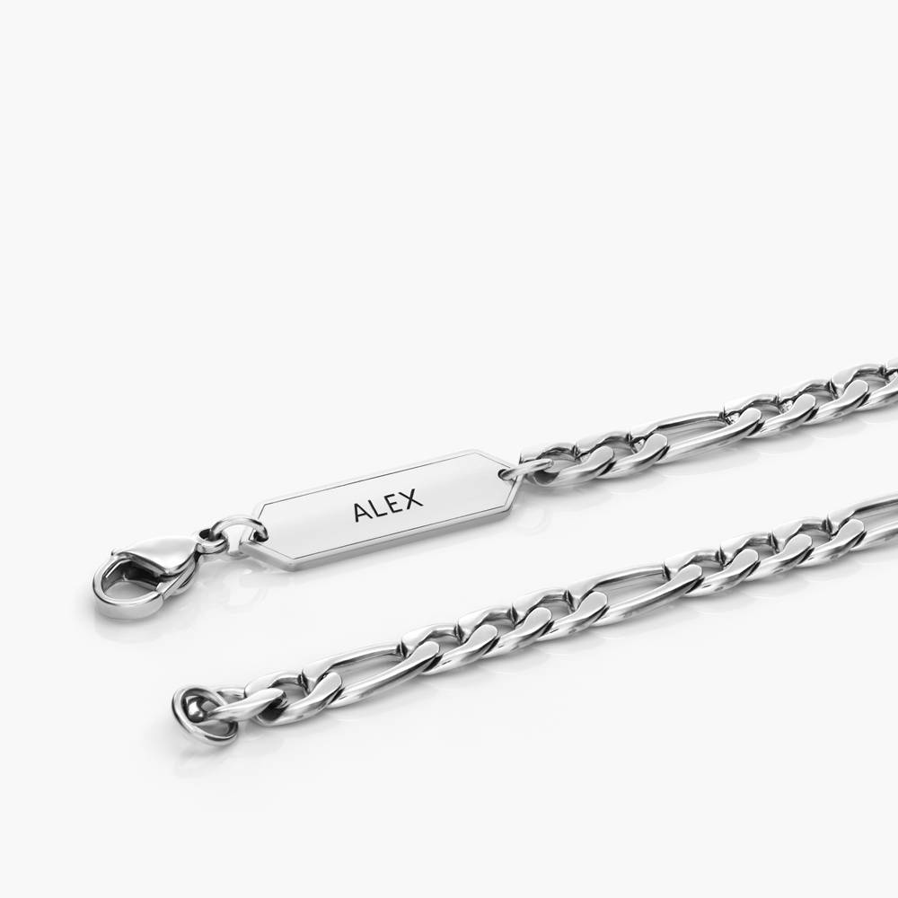 Personalized Figaro Chain Necklace - 5 mm - Stainless Steel - SETT&Co