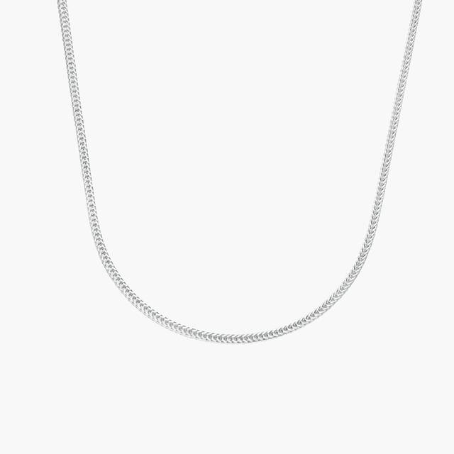 Personalized Foxtail Chain Necklace - 2.5 mm - Silver - SETT&Co