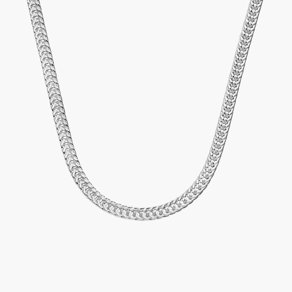 Personalized Foxtail Chain Necklace - 4.5 mm - Silver - Sett & Co