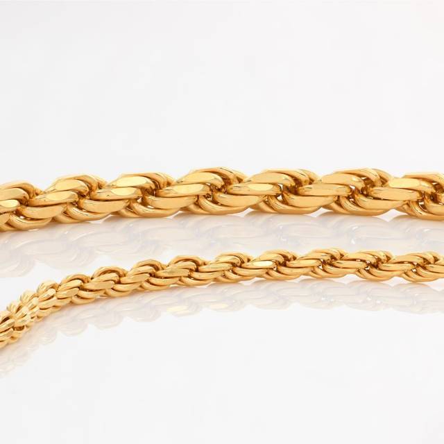 Rope Chain Necklace - 5.6 mm - Gold Plated - SETT&Co