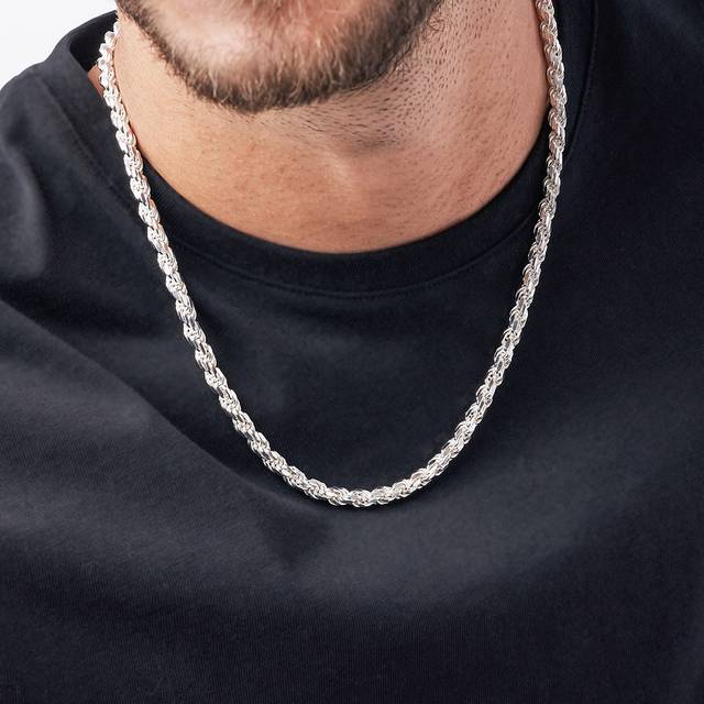 Rope Chain Necklace - 5.6 mm - Silver - SETT&Co