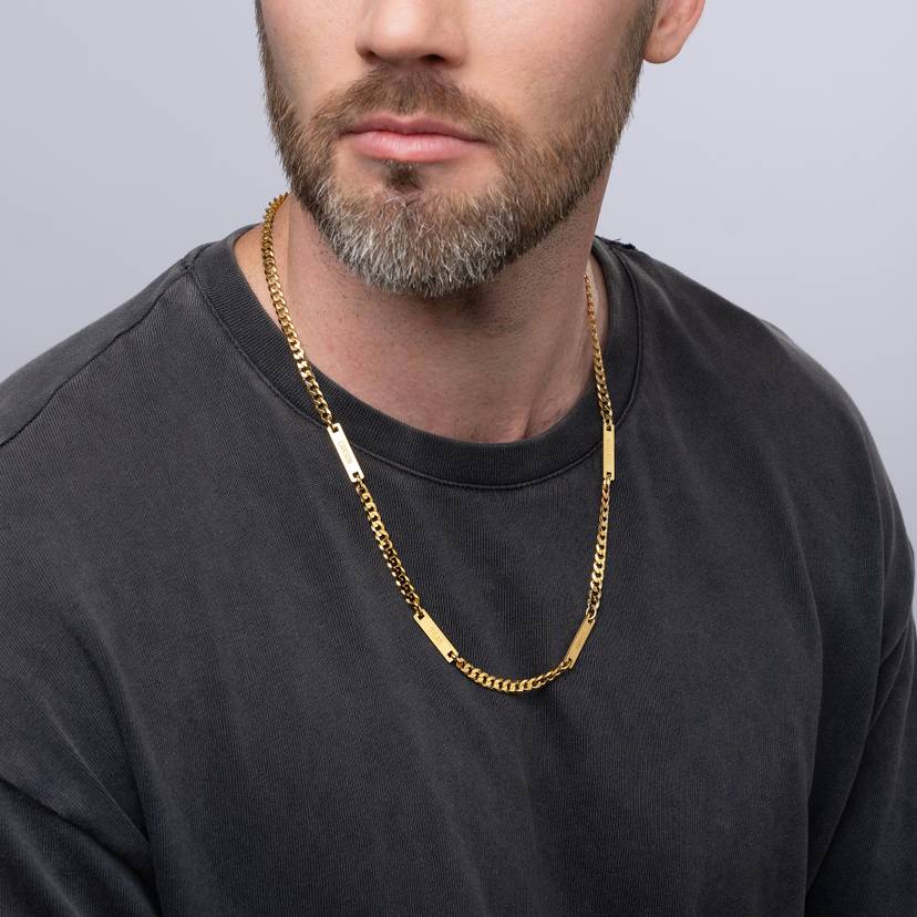 Multiple Name Personalized Curb Chain Necklace - Gold - SETT&Co