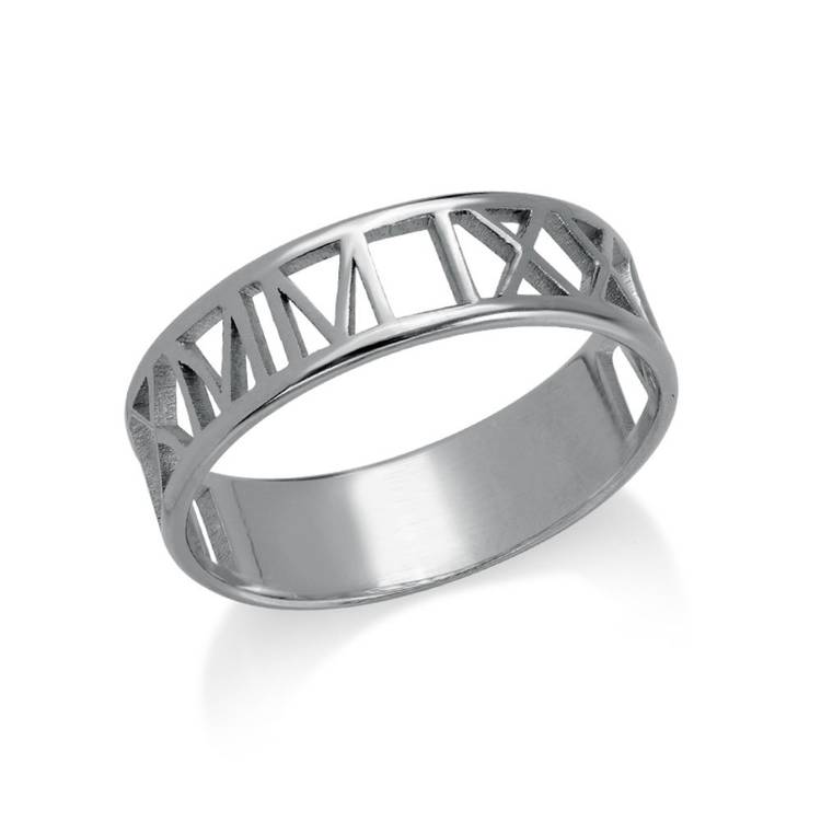 Roman Numeral Ring in Sterling Silver for Men - Sett & Co